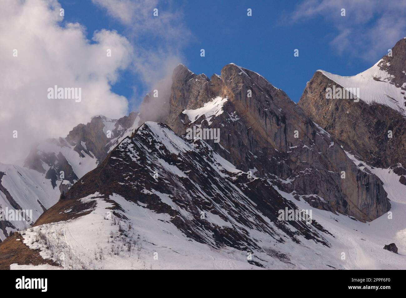 Mountain, Col Des Aravis, France Stock Photo - Alamy