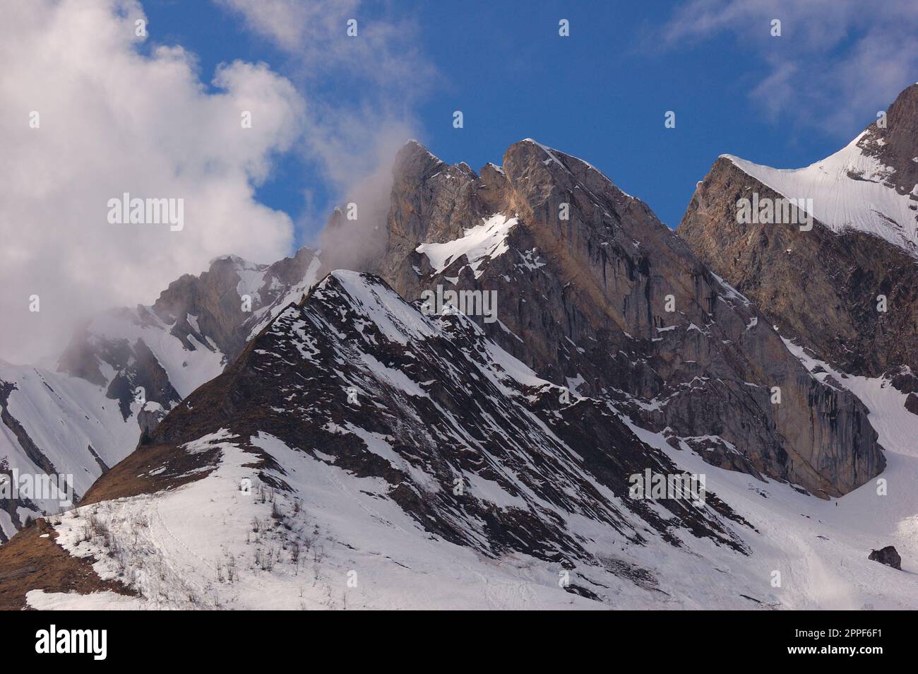 Mountain, Col Des Aravis, France Stock Photo - Alamy