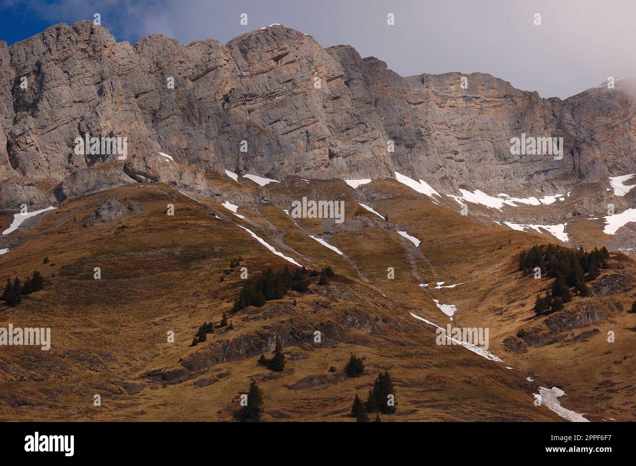 Mountain, Col Des Aravis, France Stock Photo - Alamy
