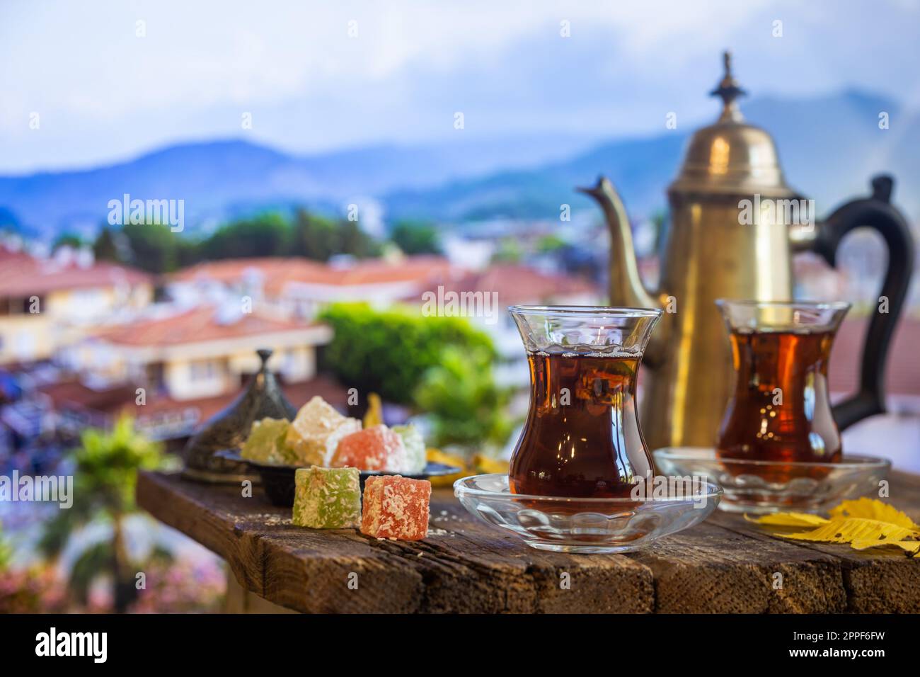 Cup of traditional turkish tea Stock Photo - Alamy