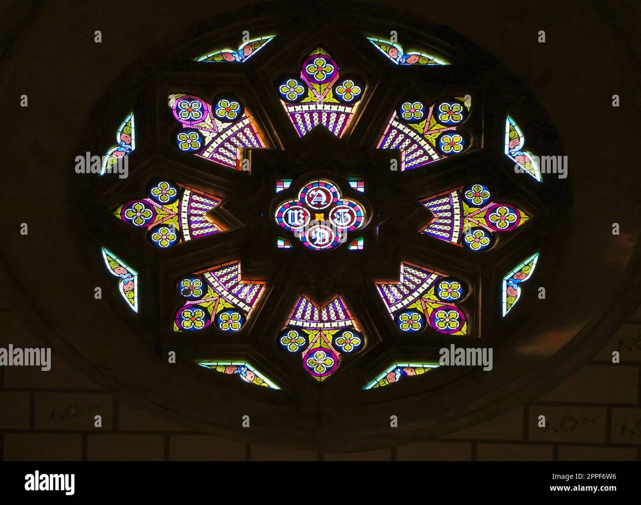 Round stained glass window Comillas Pontifical University higher ...