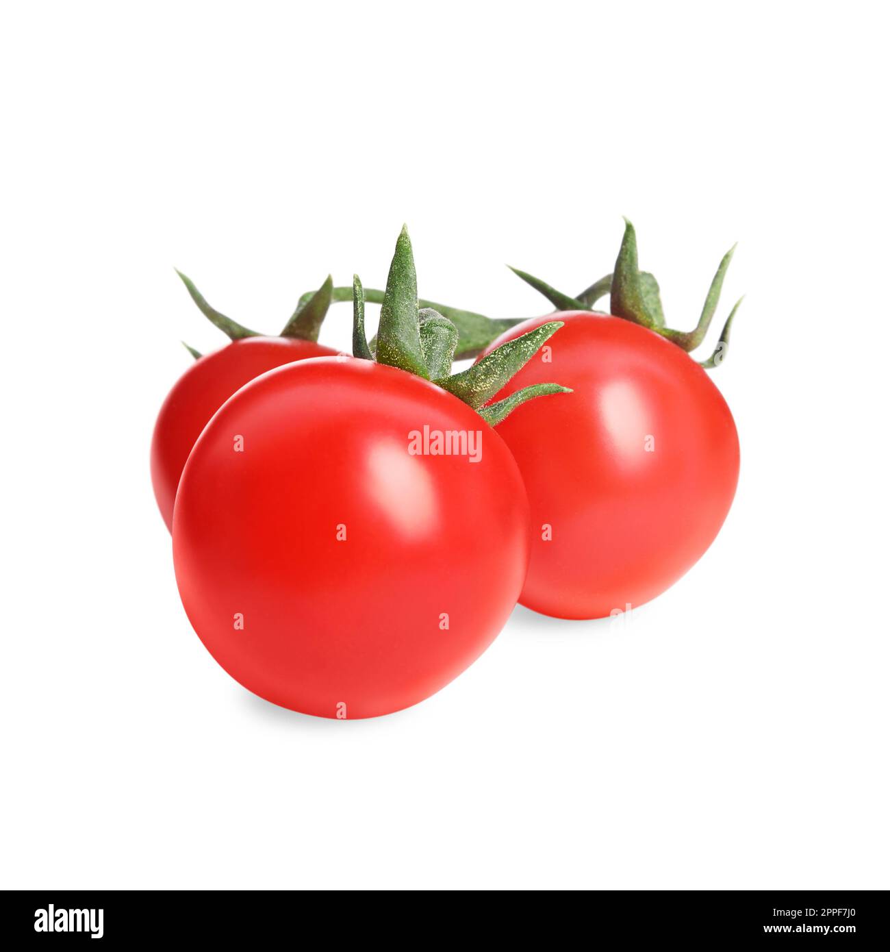 Branch of red ripe tomatoes isolated on white Stock Photo - Alamy
