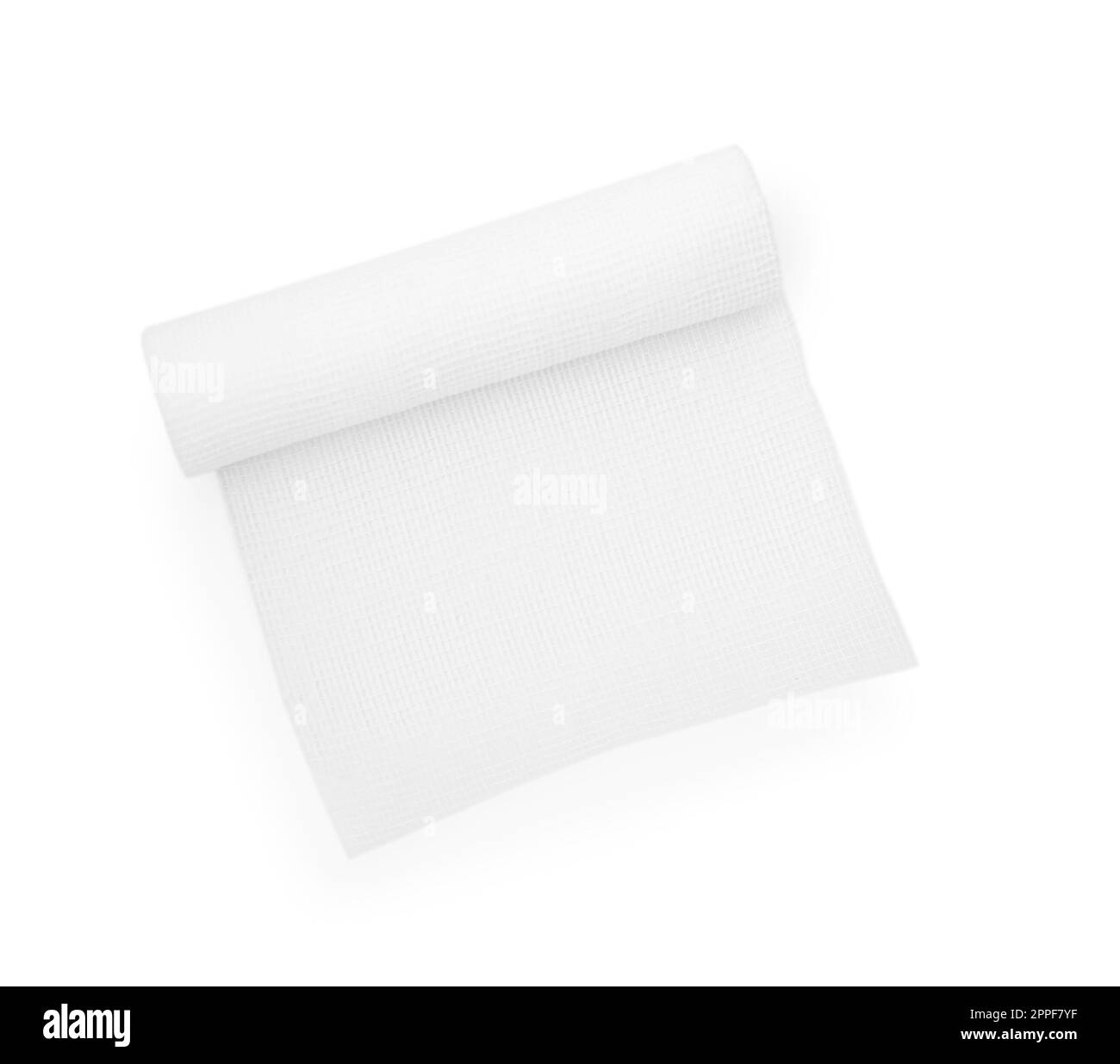Medical gauze bandage isolated on white, top view Stock Photo - Alamy
