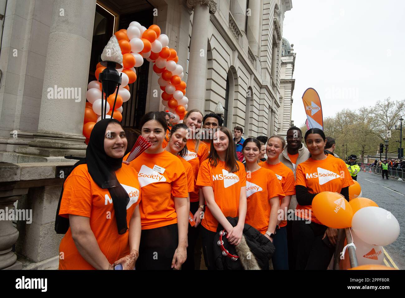 MS supporters. Over 45,000 runners took part in the London Marathon ...