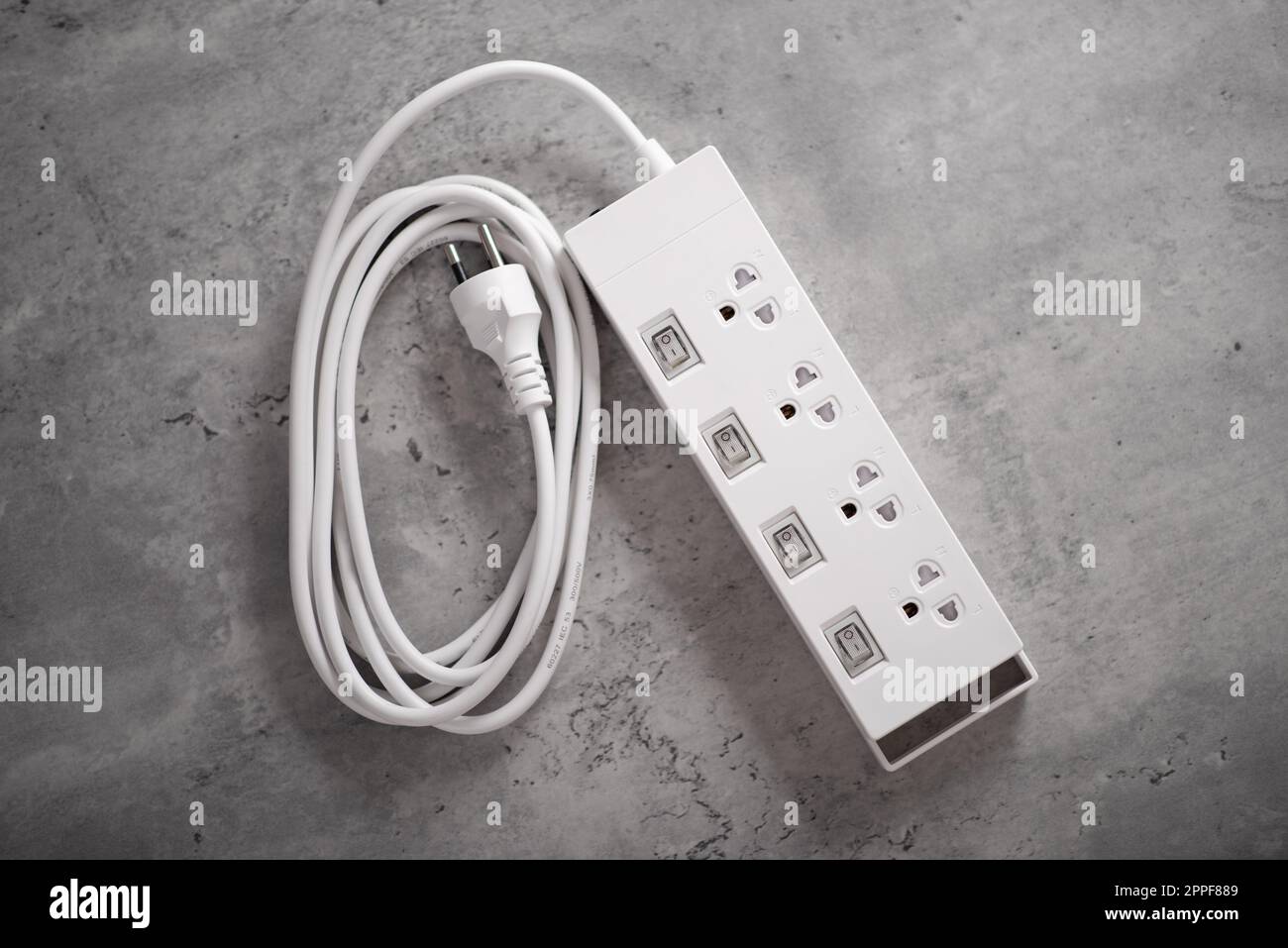 Isolate electrical power strip with individual switches Stock Photo - Alamy