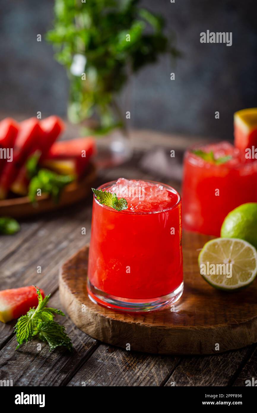 summer watermelon drink Stock Photo - Alamy