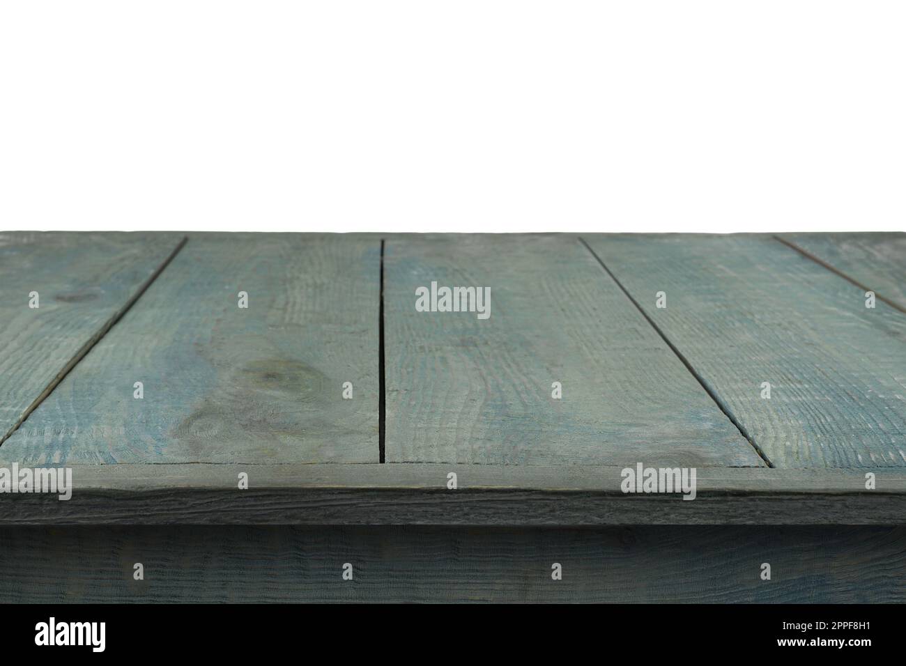 Empty wooden surface isolated on white. Mockup for design Stock Photo ...