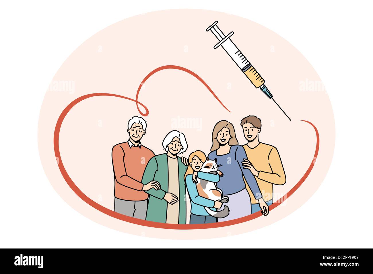 Vaccination and medical protection concept. Family with kid child ...
