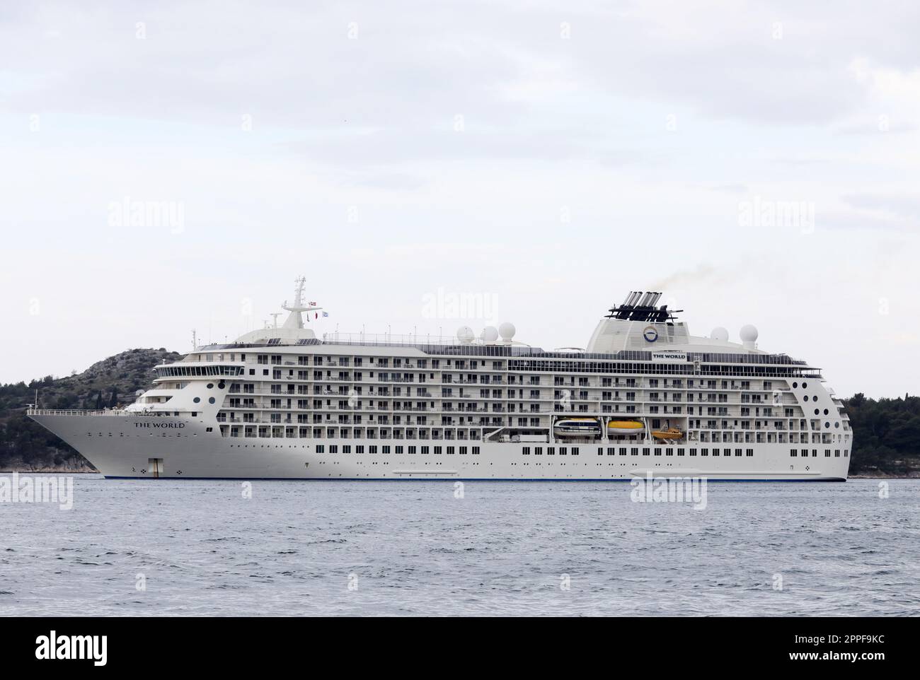 Sibenik, Croatia. 24th Apr, 2023. "The World", the most luxurious ...