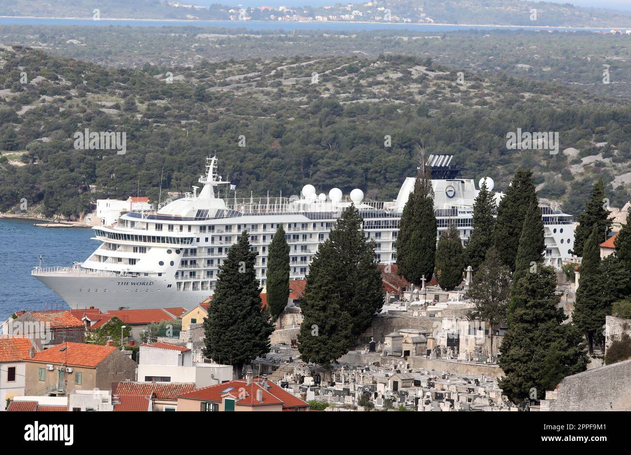 Sibenik, Croatia. 24th Apr, 2023. "The World", the most luxurious ...