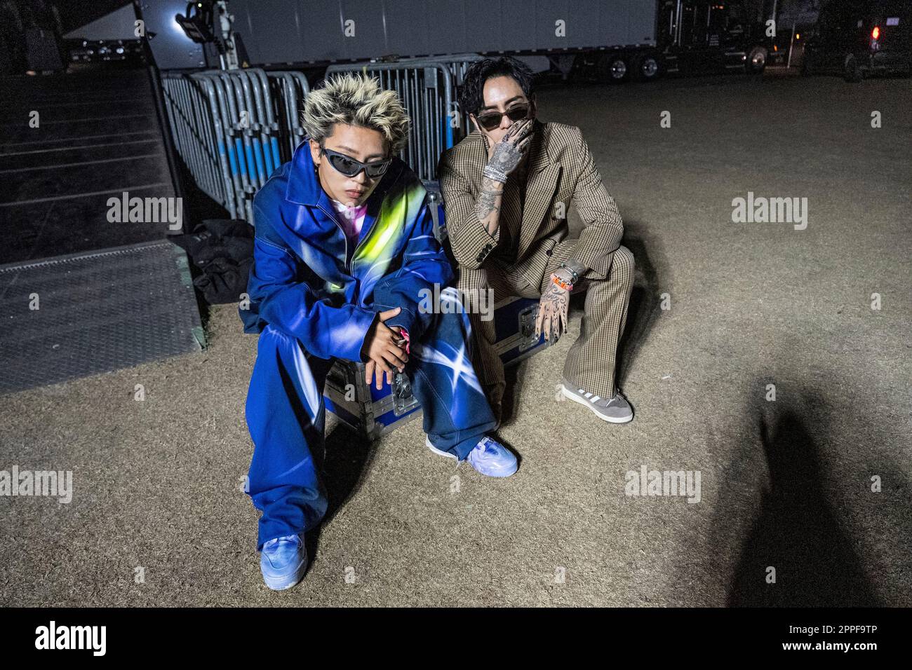 DPR LIVE, left, and DPR IAN pose at the Coachella Music and Arts ...
