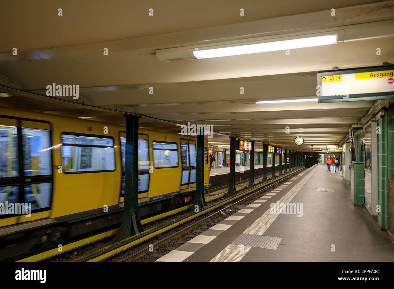 Berlin, Germany - April 18, 2023 : View of the underground subway train ...