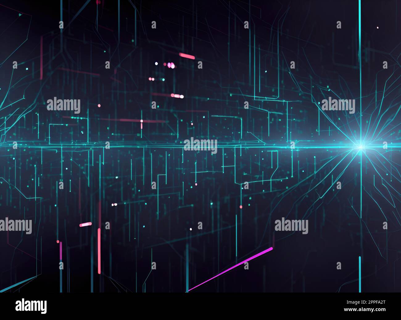 Glowing abstract futuristic colorful science and technology background ...