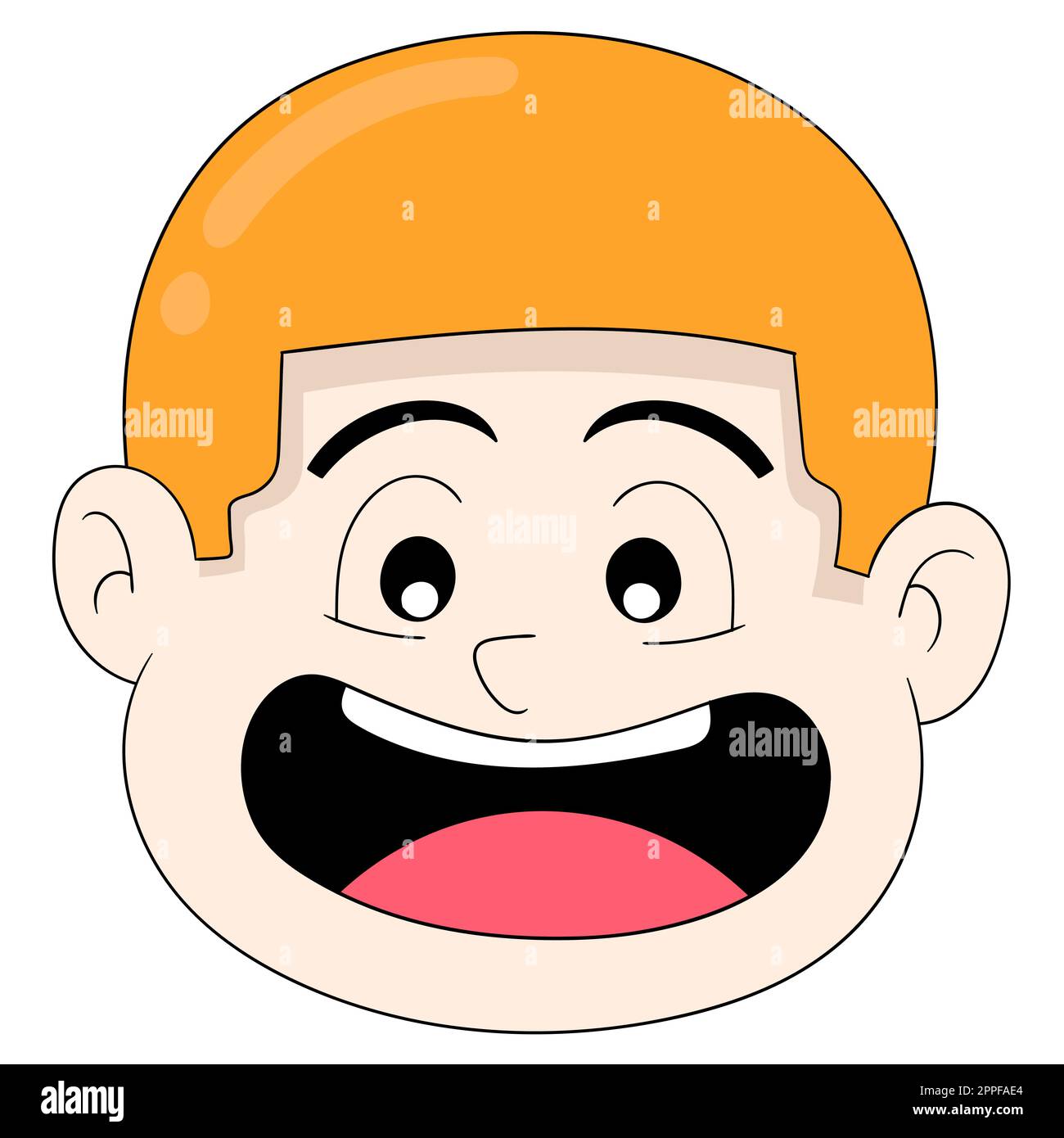 the head of a chubby faced boy emoticon Stock Vector Image & Art - Alamy