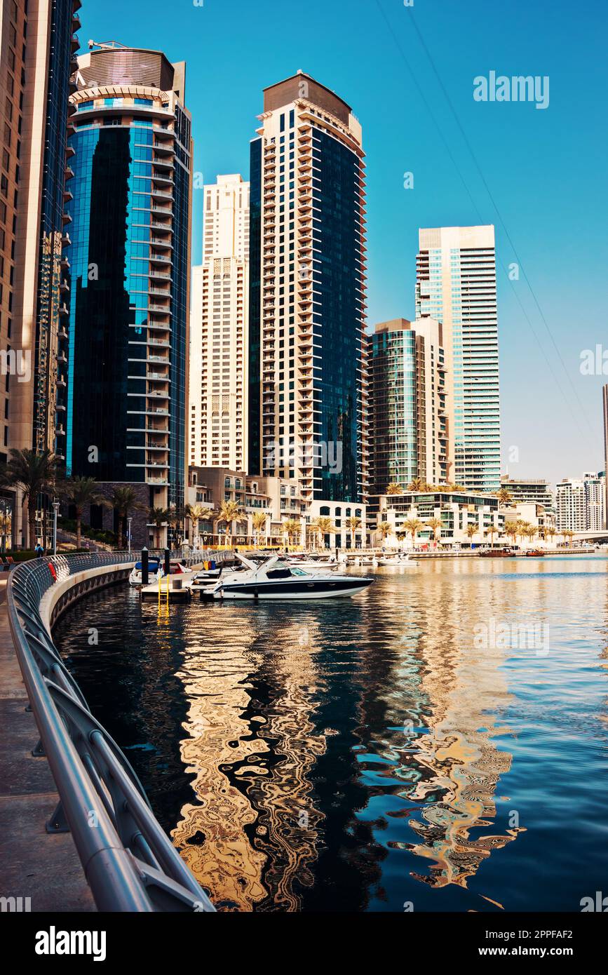 Dubai city, modern architecture with many skyscrapers Stock Photo - Alamy