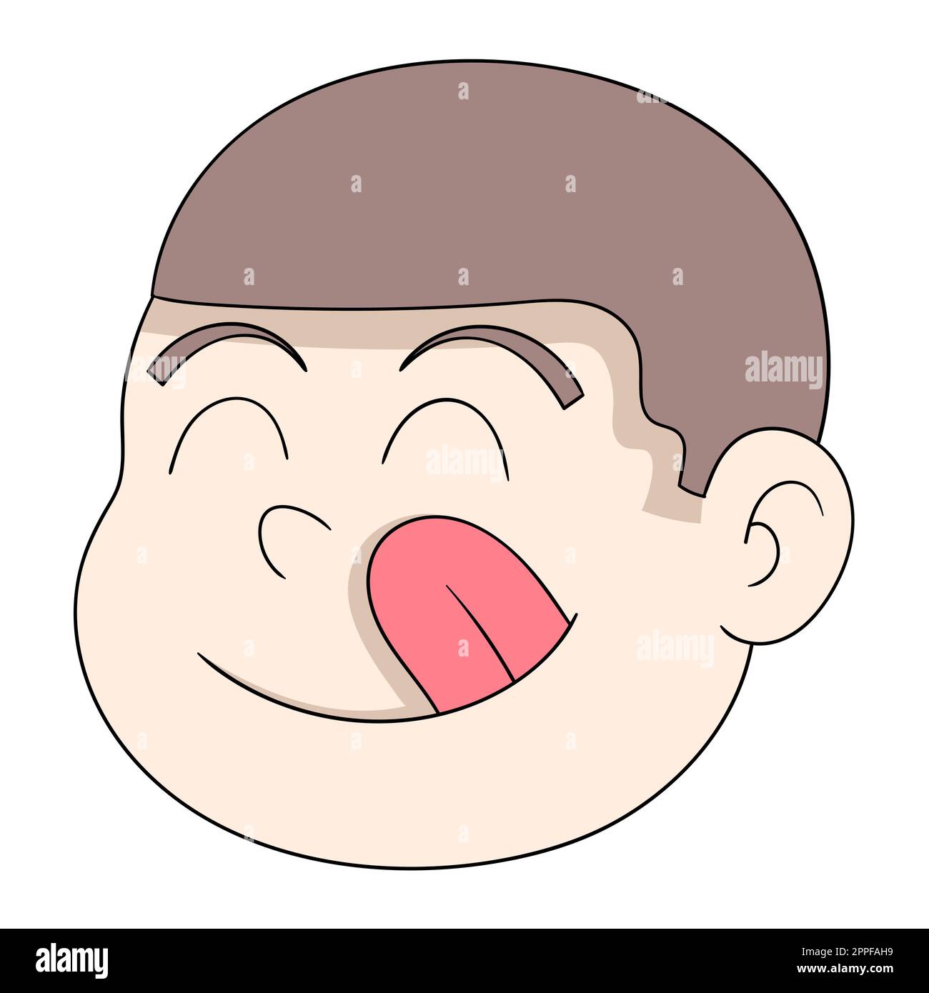 emoticon boy head with hungry expression Stock Vector Image & Art - Alamy