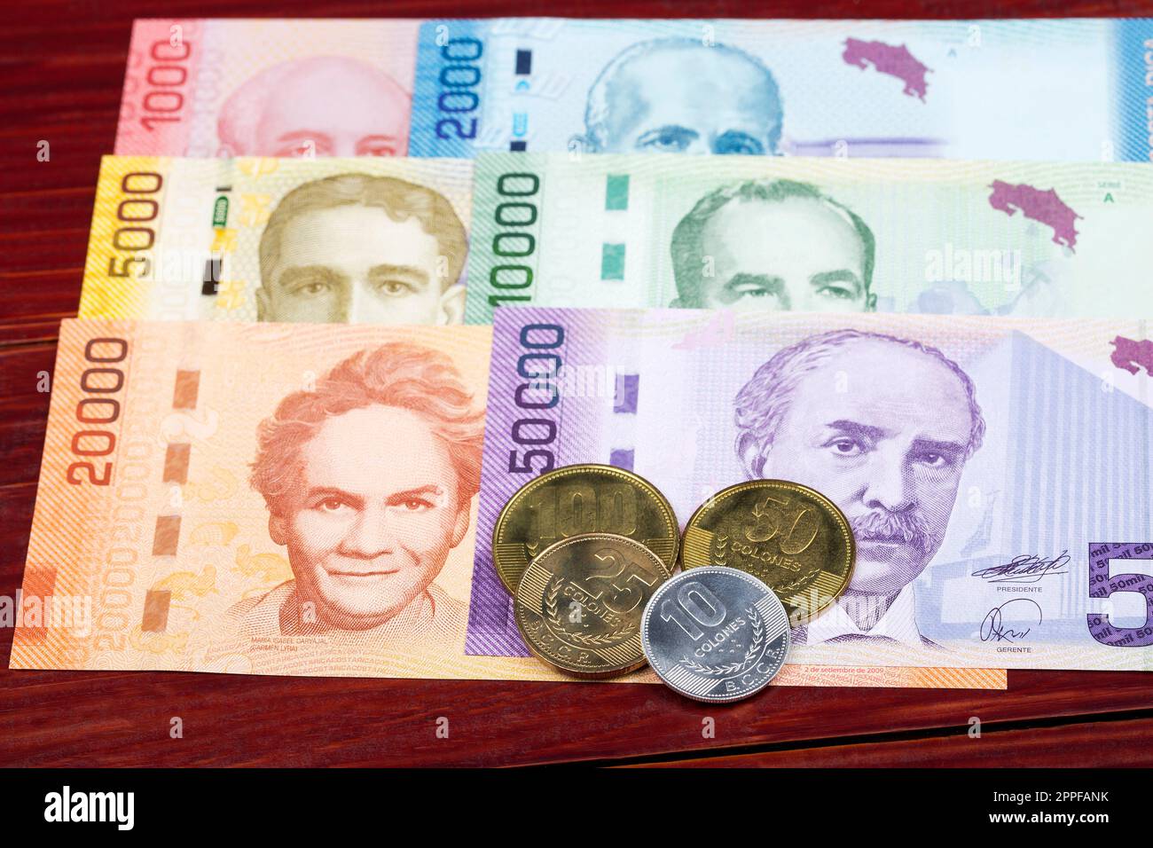Costa rican currency colones hi-res stock photography and images - Alamy