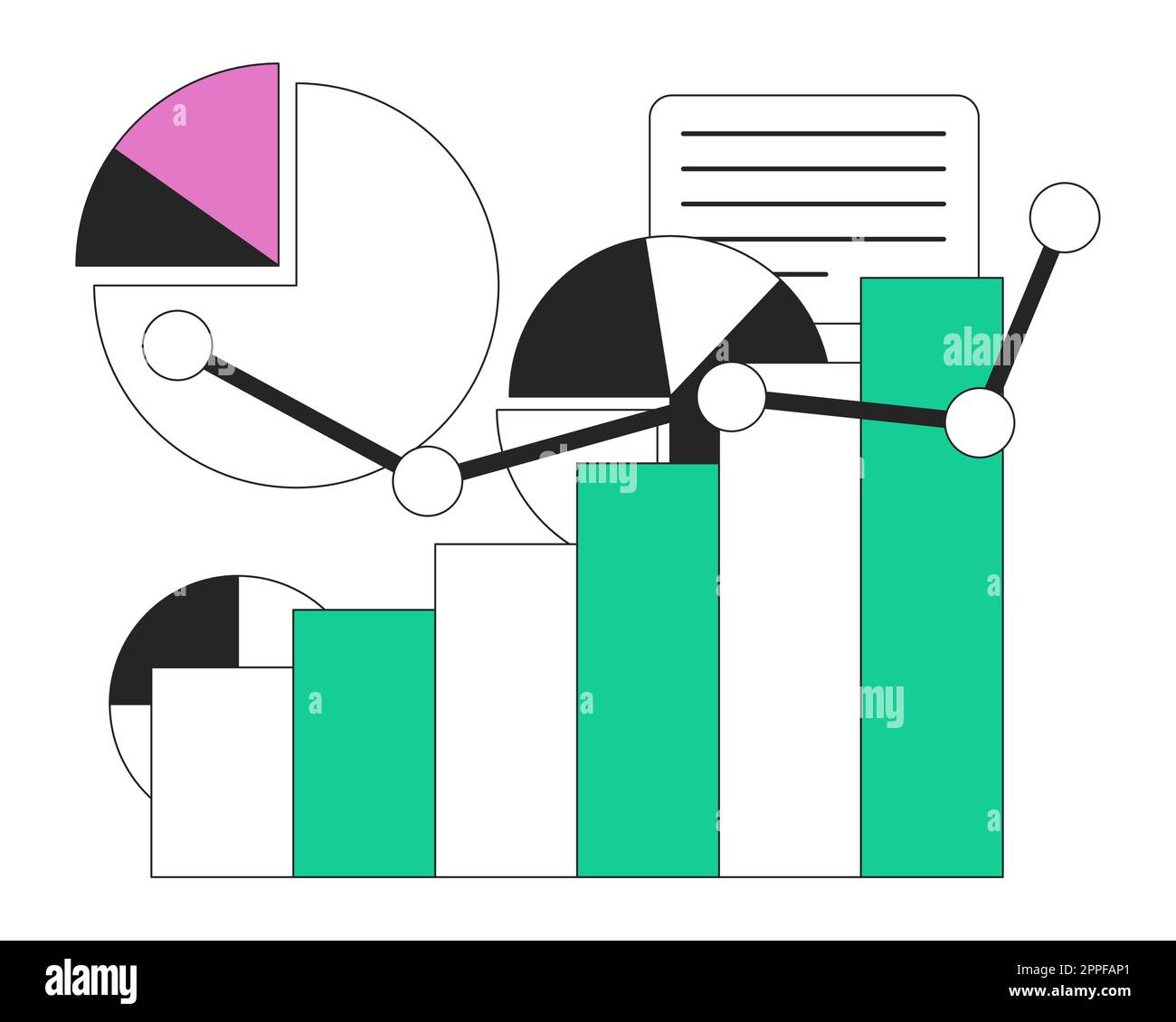 Trend forecasting flat line color vector icon Stock Vector Image & Art ...