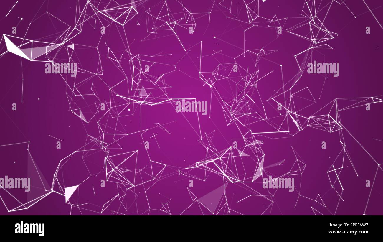 Abstract background of geometric shapes. Connections in the form of ...