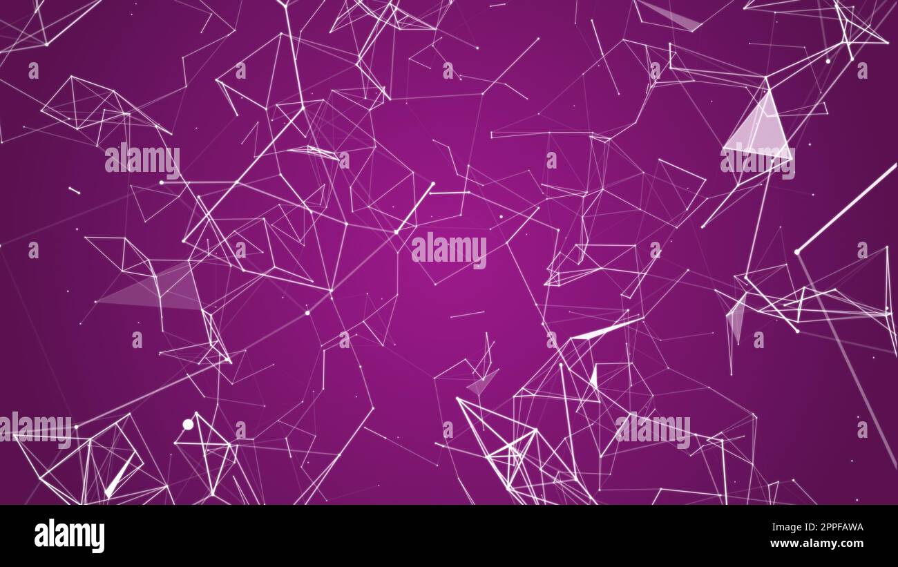 Abstract background of geometric shapes. Connections in the form of ...