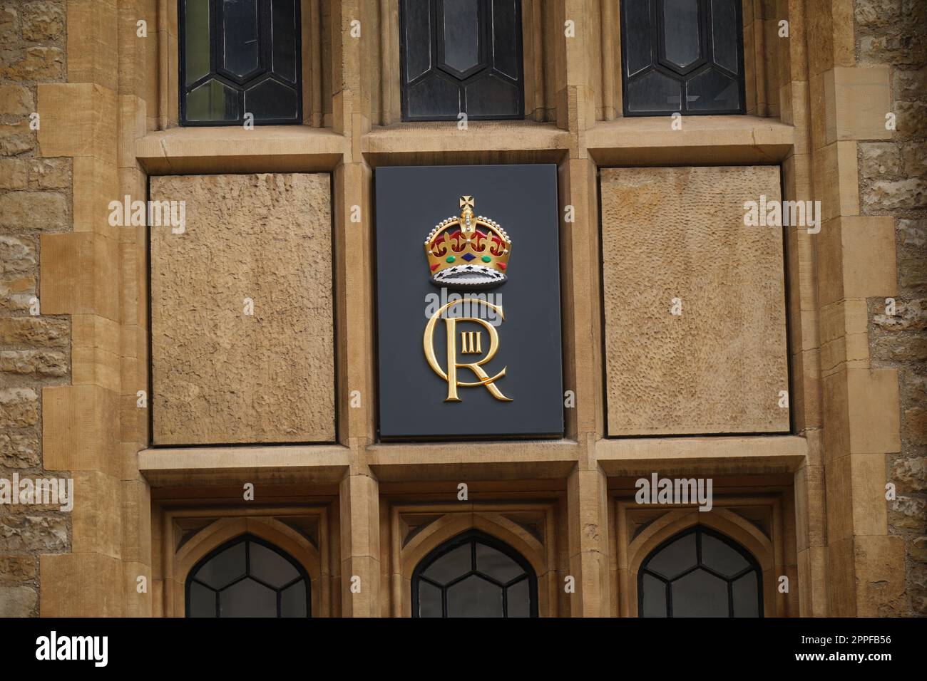 The new cypher for King Charles III which has been installed on the ...