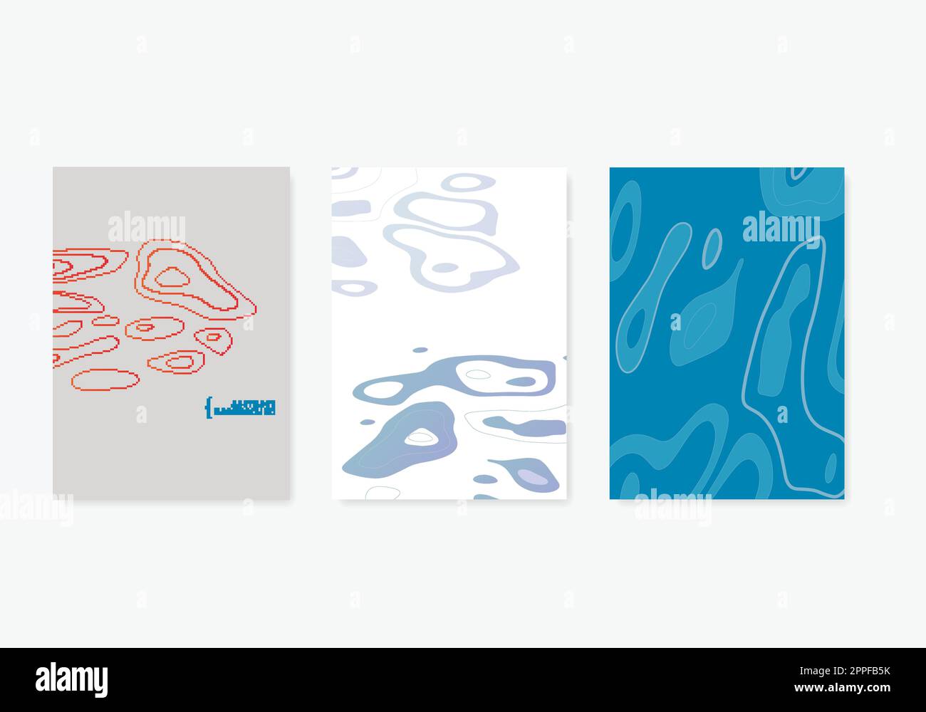 Vector modern landscape geodesy and topography map. Cover template ...
