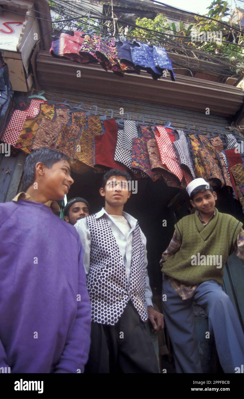 a Bazar and Market in the old Town of Old Delhi in the city of Delhi in ...