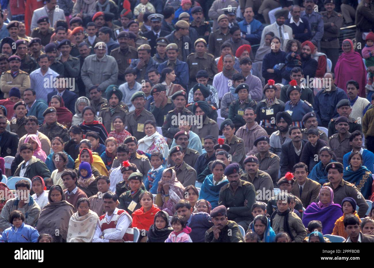 a Indian people on a road for the Parade at the Republic Day on January ...