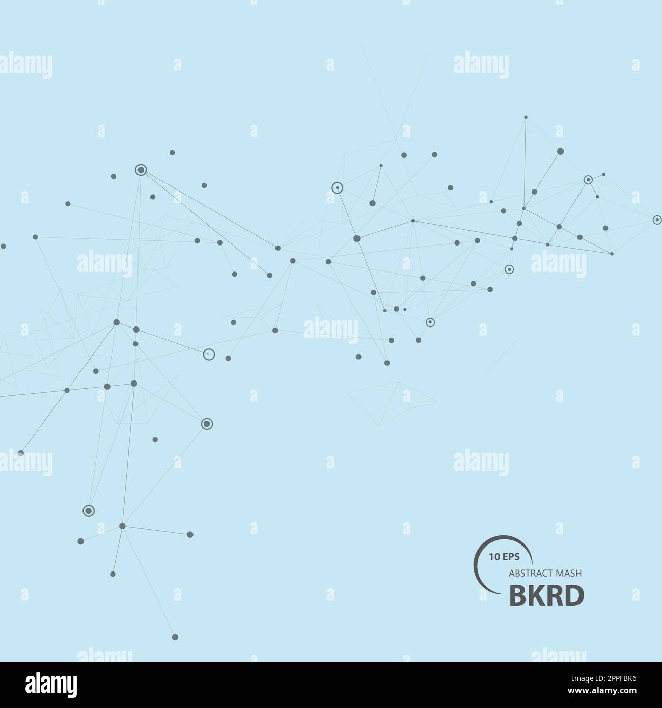 Vector connecting dots and lines. Futuristic line fractal triangle. Molecule communication ...