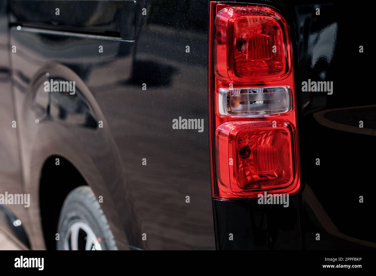 Taillight of modern van close up. Tail light detail Stock Photo - Alamy