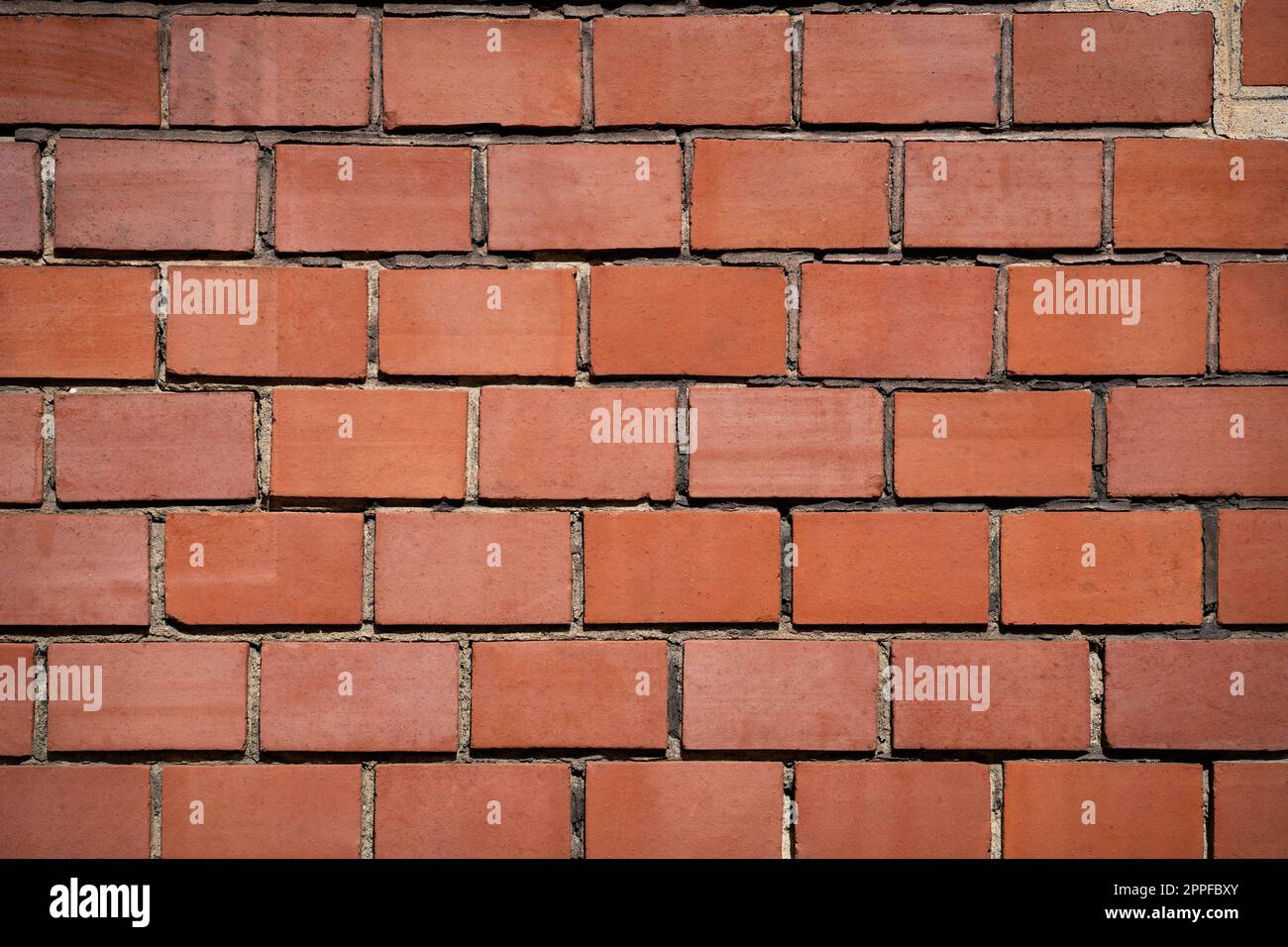 Terracotta red brick background texture. Wall pattern Stock Photo - Alamy