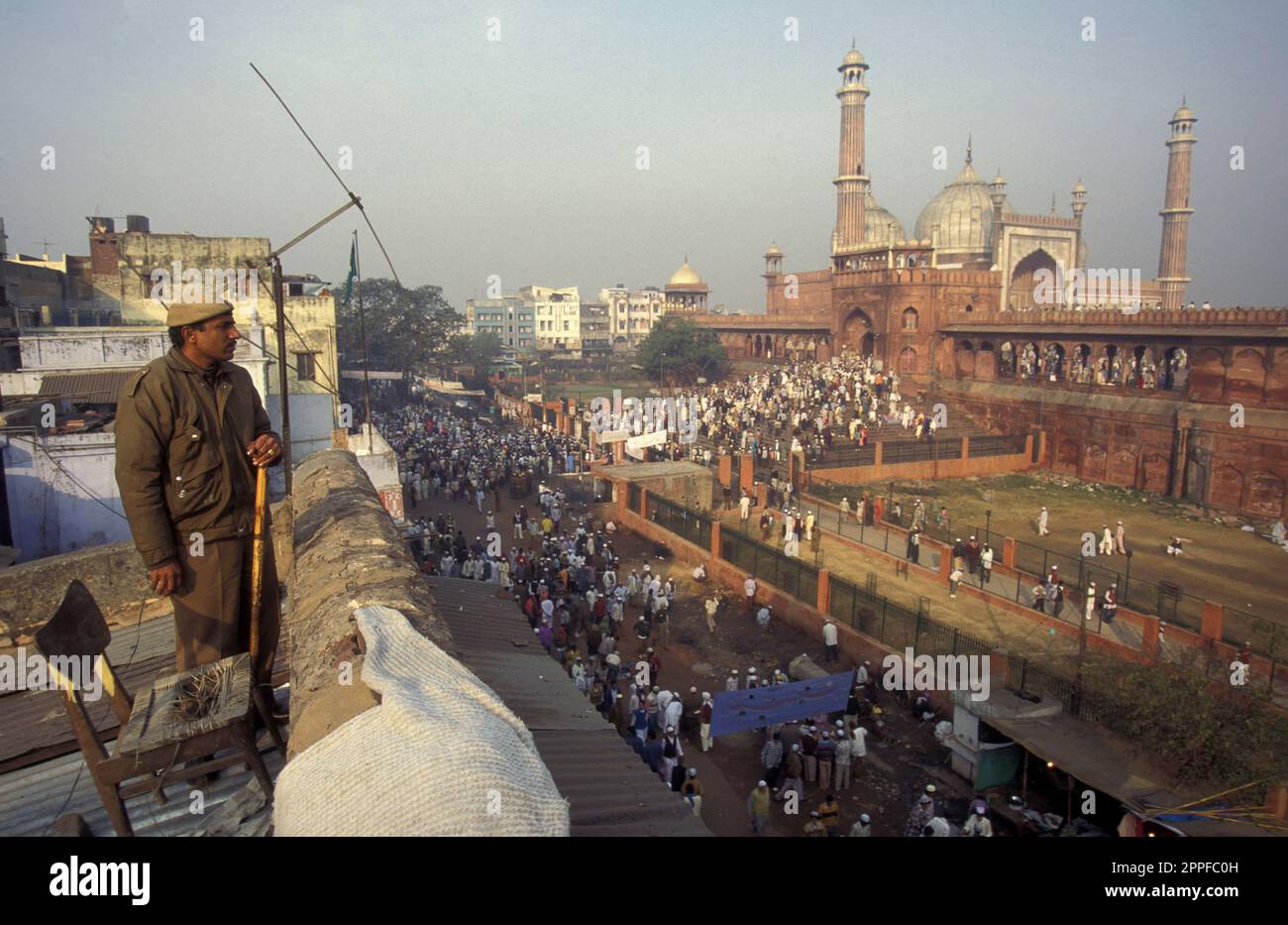 Muslim People pray at the Break Ramadan Fest in front of the Jama ...