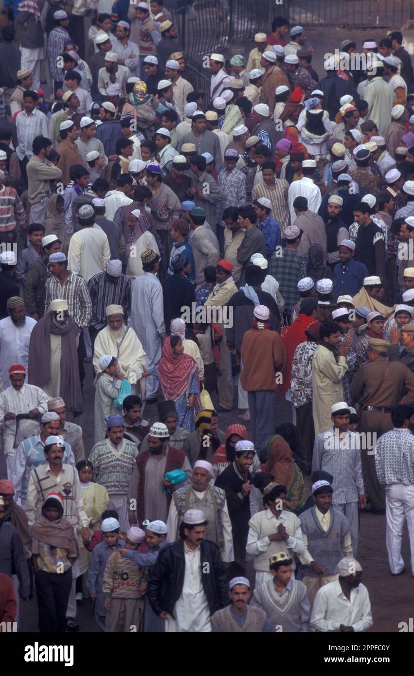 Muslim People pray at the Break Ramadan Fest in front of the Jama ...
