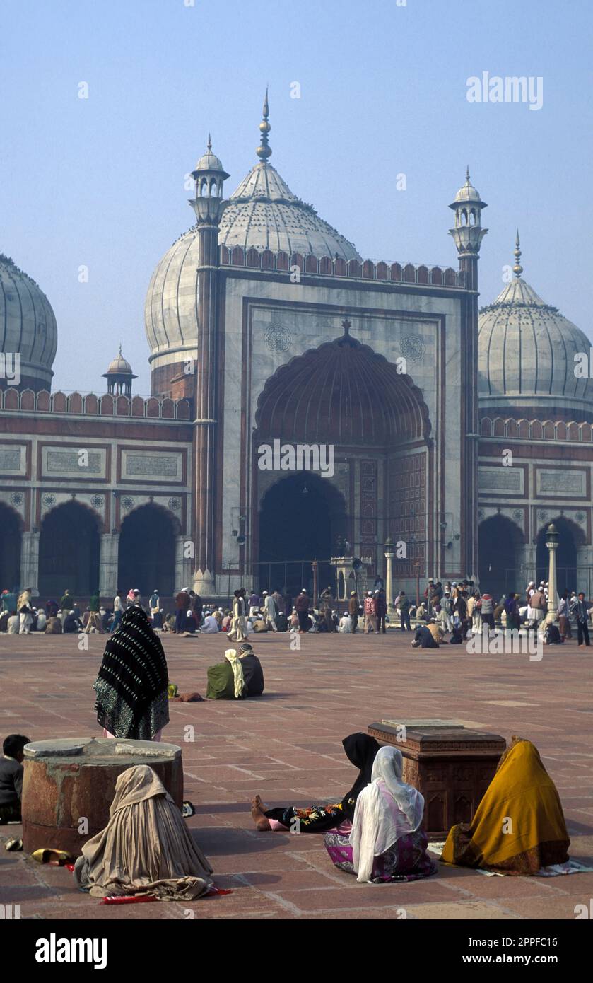 Muslim People pray at the Break Ramadan Fest in front of the Jama ...