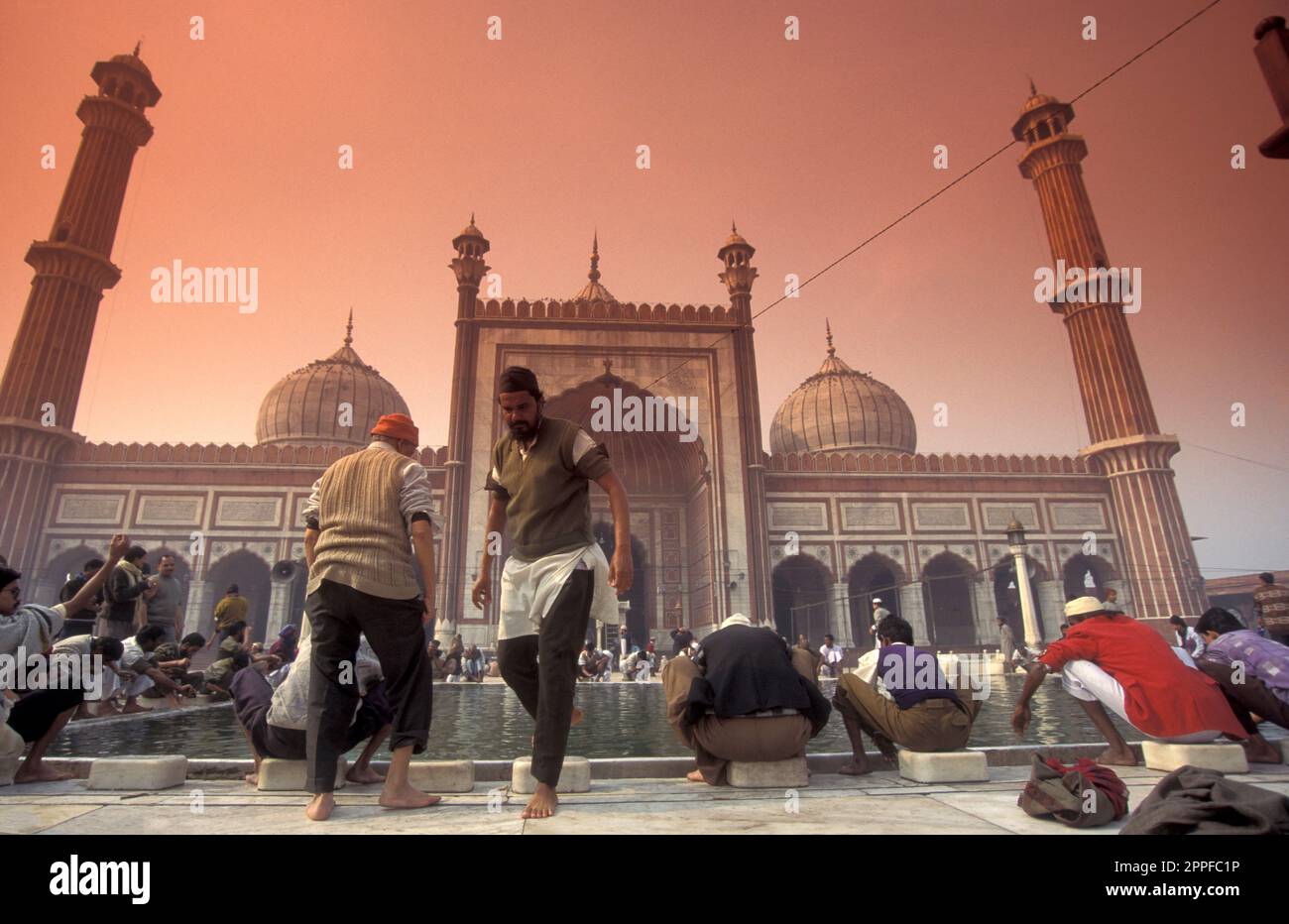 Muslim People pray at the Break Ramadan Fest in front of the Jama ...