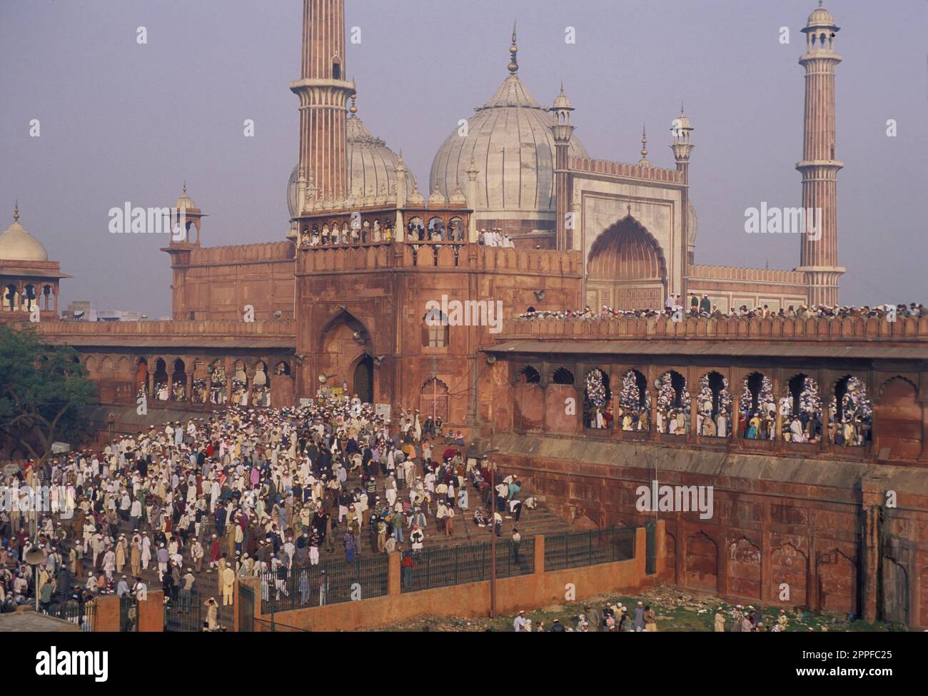 Muslim People pray at the Break Ramadan Fest in front of the Jama ...