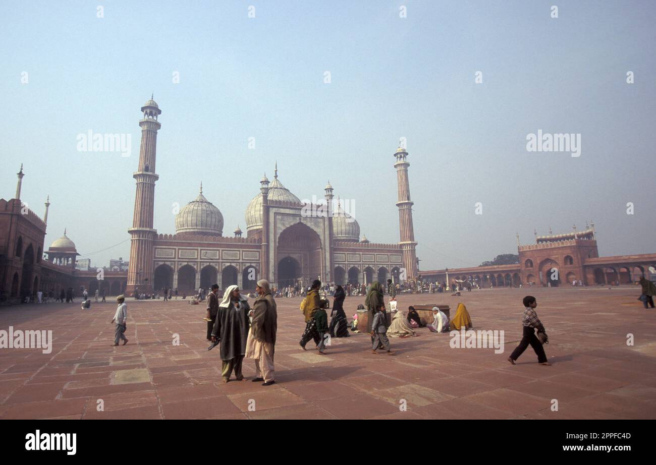 Muslim People pray at the Break Ramadan Fest in front of the Jama ...