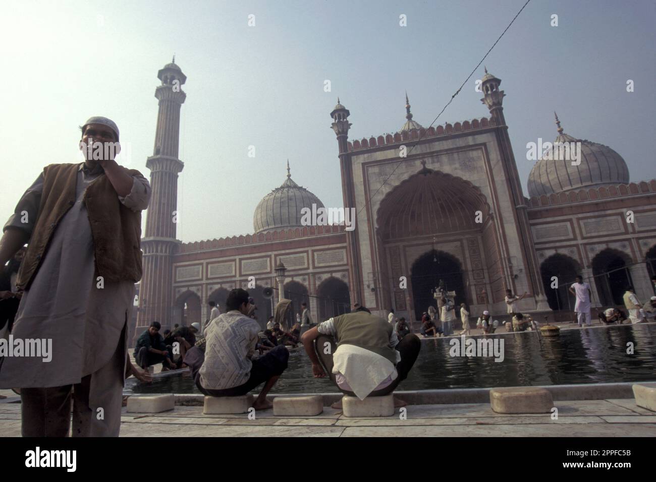 Muslim People pray at the Break Ramadan Fest in front of the Jama ...
