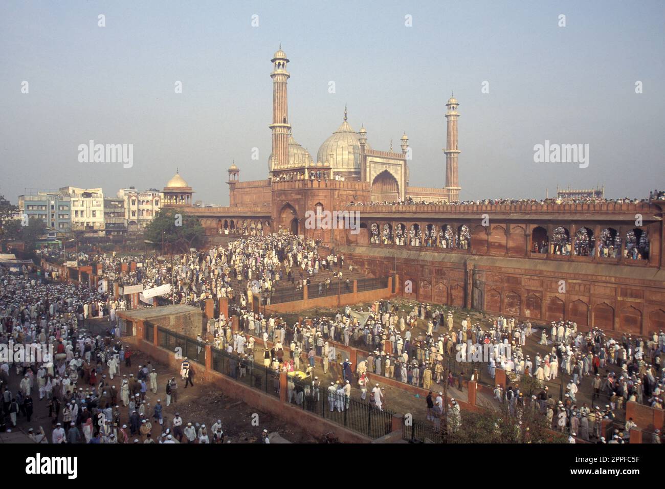 Muslim People pray at the Break Ramadan Fest in front of the Jama ...