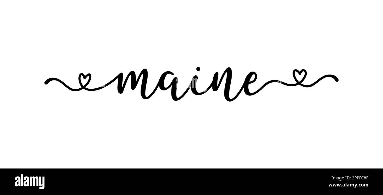 Maine state heart Cut Out Stock Images & Pictures - Alamy