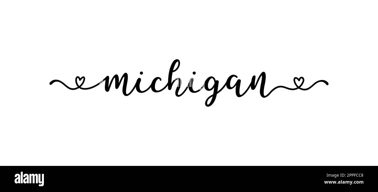 Vintage michigan map Cut Out Stock Images & Pictures - Alamy