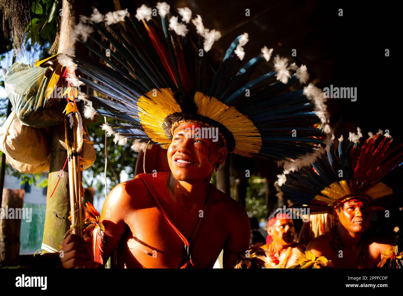 Bertioga Sp, Brazil. 22nd Apr, 2023. Indigenous Festival in Bertioga ...