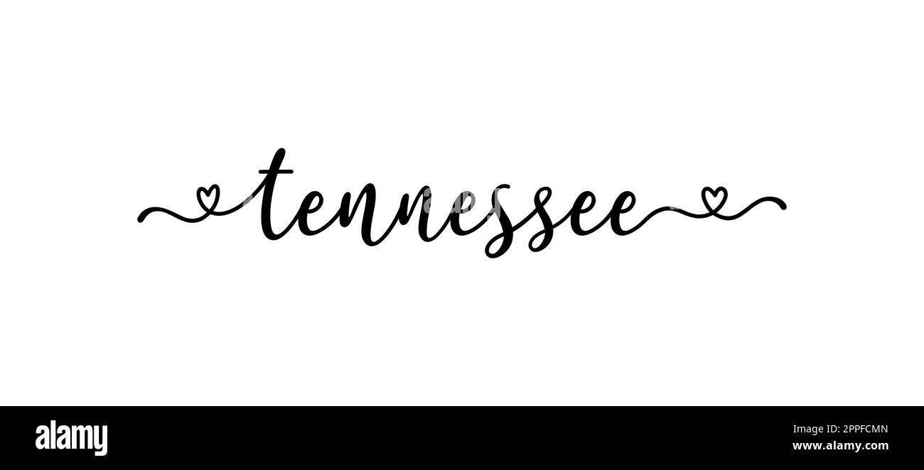 Hand sketched Tennessee text. Script lettering for poster, sticker ...