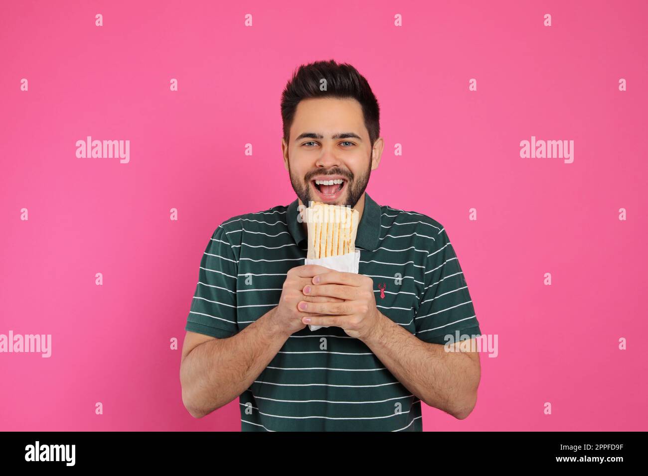 Turkish shawarma young man hi-res stock photography and images - Alamy
