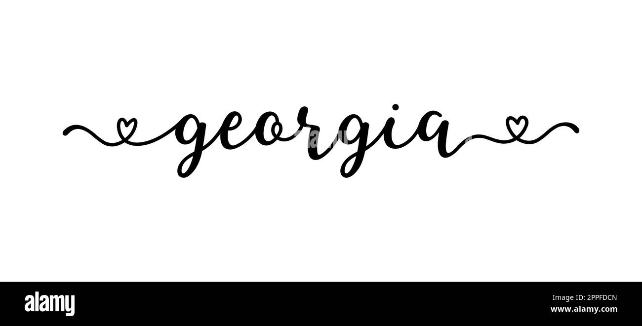 Vintage map of georgia Black and White Stock Photos & Images - Alamy