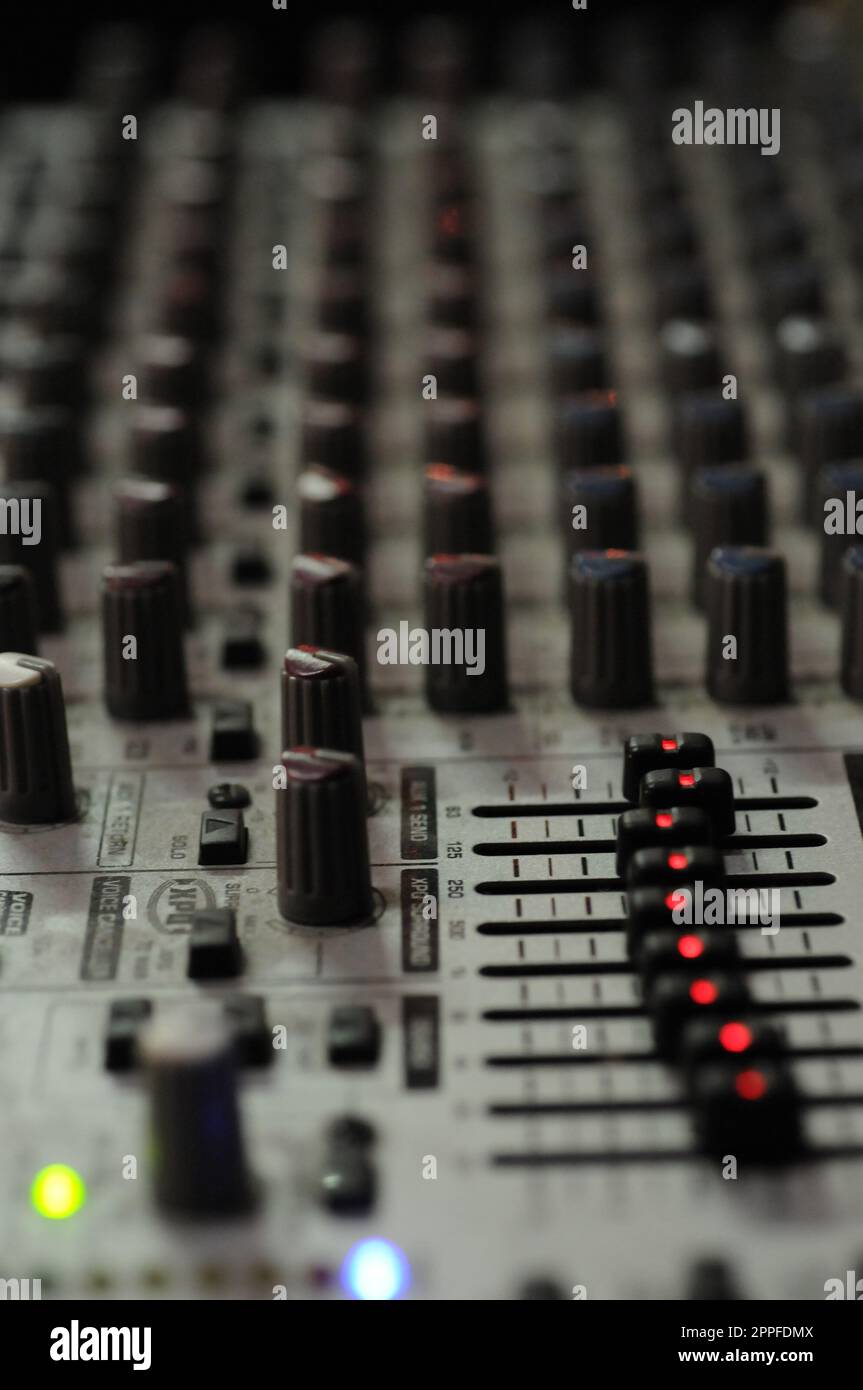 audio mixers and tools Stock Photo - Alamy