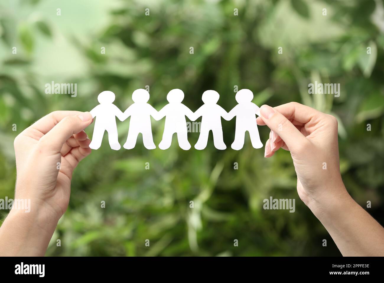 Chain community connection hands companionship green hi-res stock ...