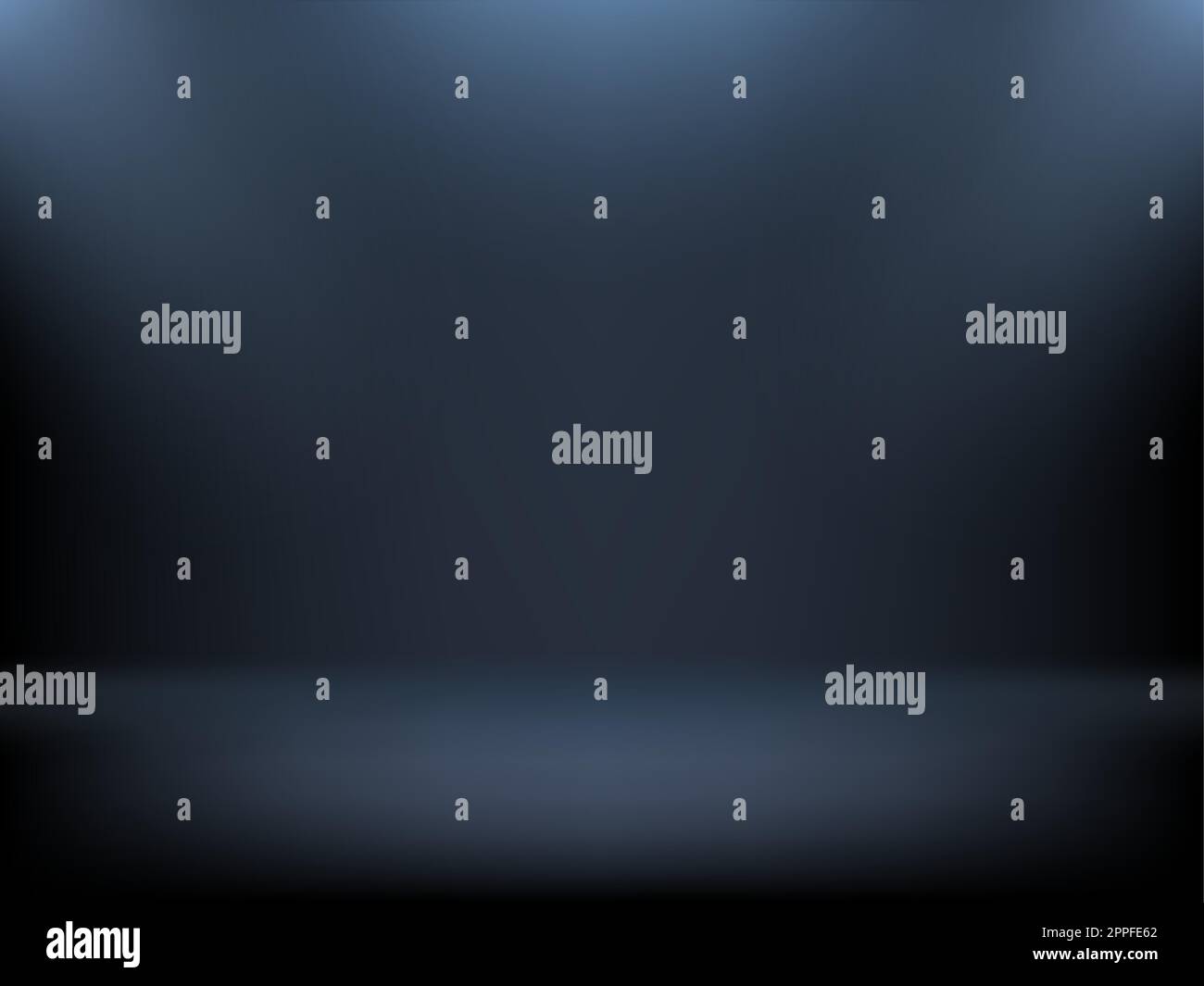 Black gradient background with spotlights illumination, dark empty ...