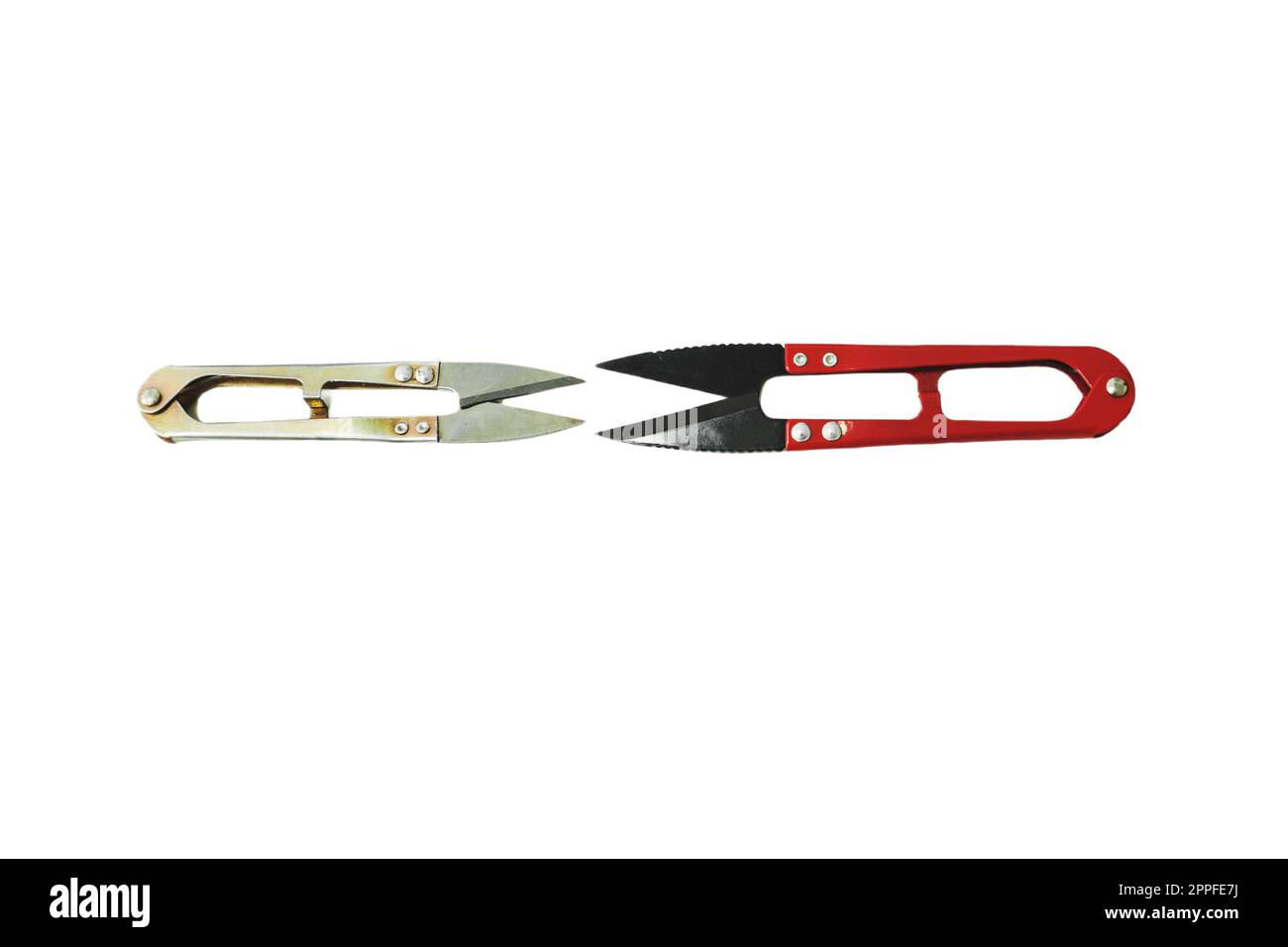 Two scissors Cut Out Stock Images & Pictures - Alamy