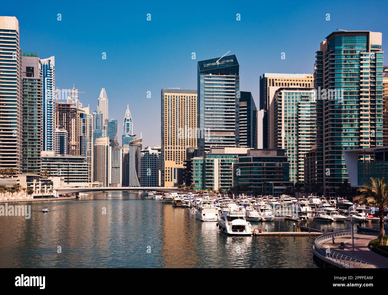 Dubai city, modern architecture with many skyscrapers Stock Photo - Alamy